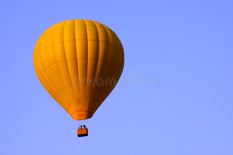 Yellow hot air balloon stock photo. Image of horizontal - 38992524