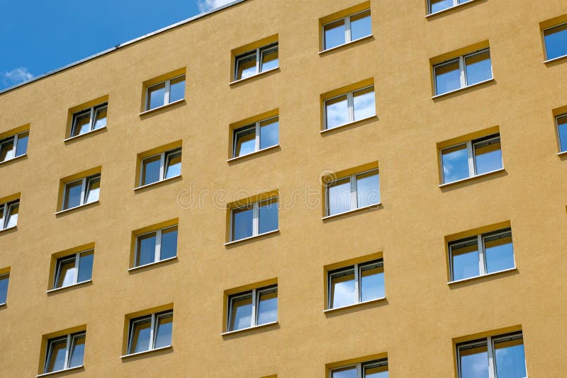 Yellow House Facade , Windows, Building Exterior Windows, Building ...