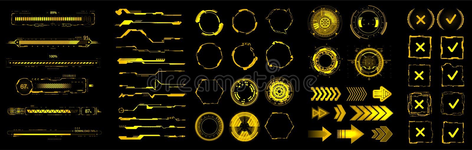 Cyberpunk Gui Yellow Stock Illustrations – 7 Cyberpunk Gui Yellow Stock ...