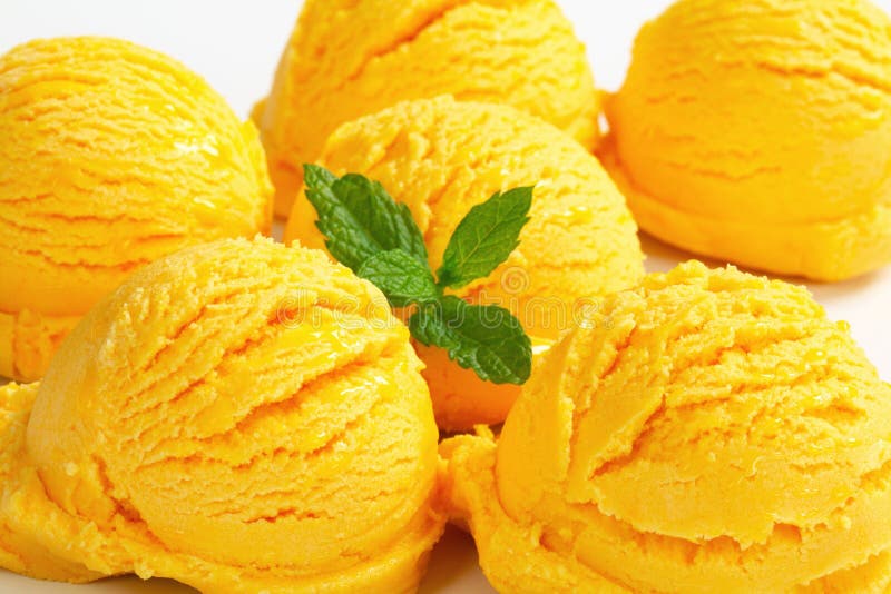 Yellow ice cream stock photo. Image of snack, sorbet - 29196176