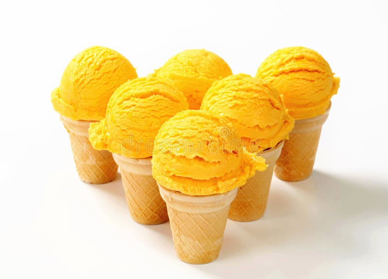 Ice cream cones stock image. Image of biscuit, frozen - 31452143