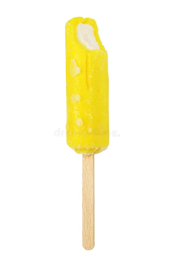 Yellow popsicle isolated stock image. Image of path, fruit - 90245993