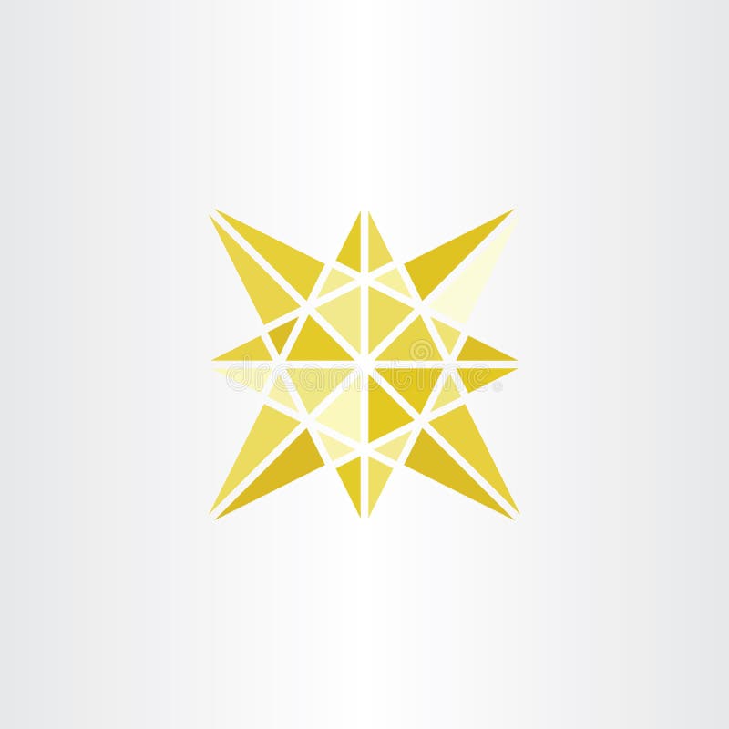 Yellow Icon Star Vector Symbol Geometric Sign Stock Vector ...