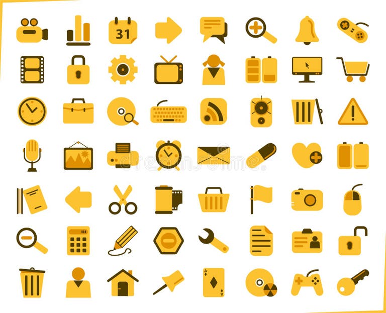 Yellow Icons Stock Illustrations – 158,315 Yellow Icons Stock ...