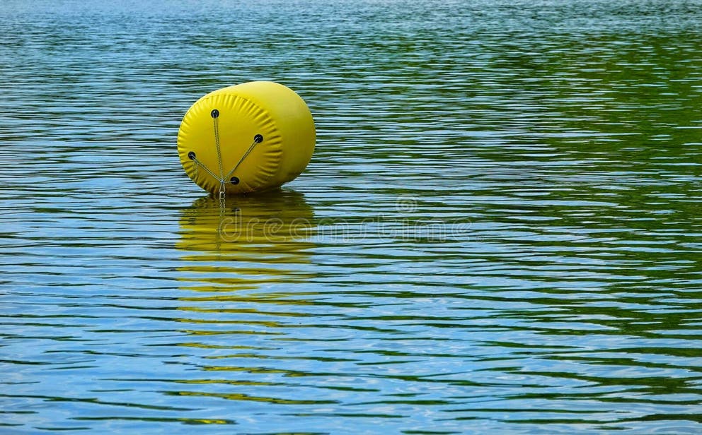 Yellow Inflatable Cylindrical Beacon Reflection Stock Image - Image of ...