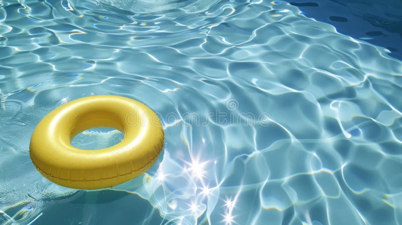 The Yellow Inflatable Ring.AI Generated Image Stock Photo - Image of ...