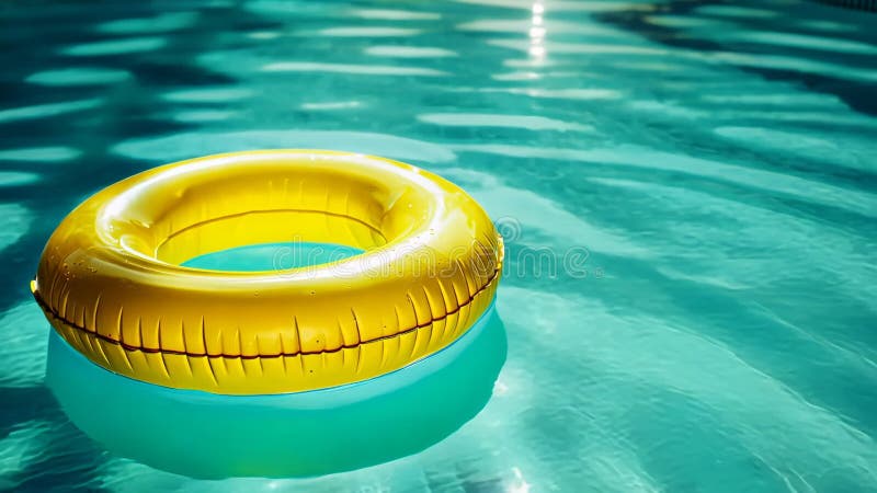 Yellow Inflatable Ring Pool Stock Footage - Video of aquatic, ring ...