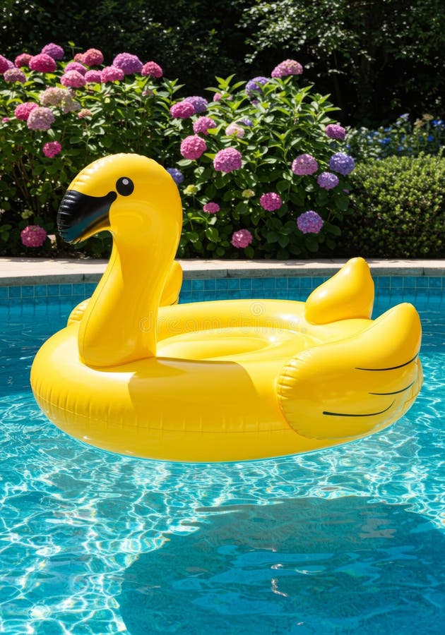 Yellow Inflatable Swan Tropical Pool Stock Photos - Free & Royalty-Free ...