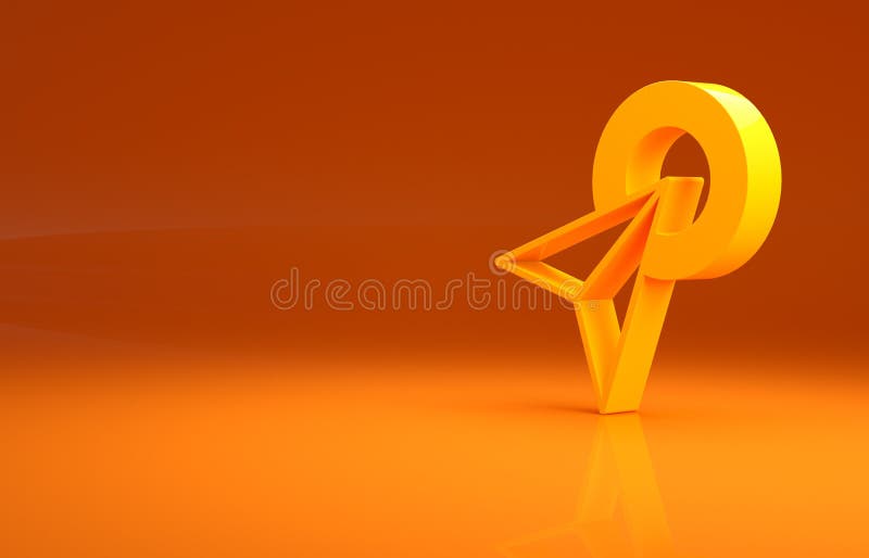 Yellow Infographic of City Map Navigation Icon Isolated on Orange ...