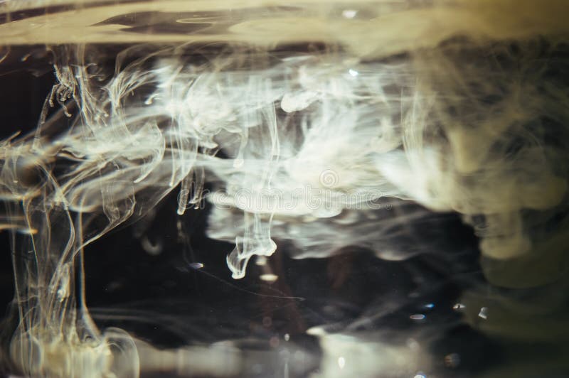 Yellow Ink in Transparent Water. Sunshine Lighting Stock Image - Image ...