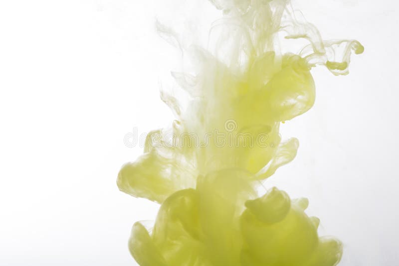 Yellow Ink in Water Abstract Background Stock Photo - Image of elegant ...
