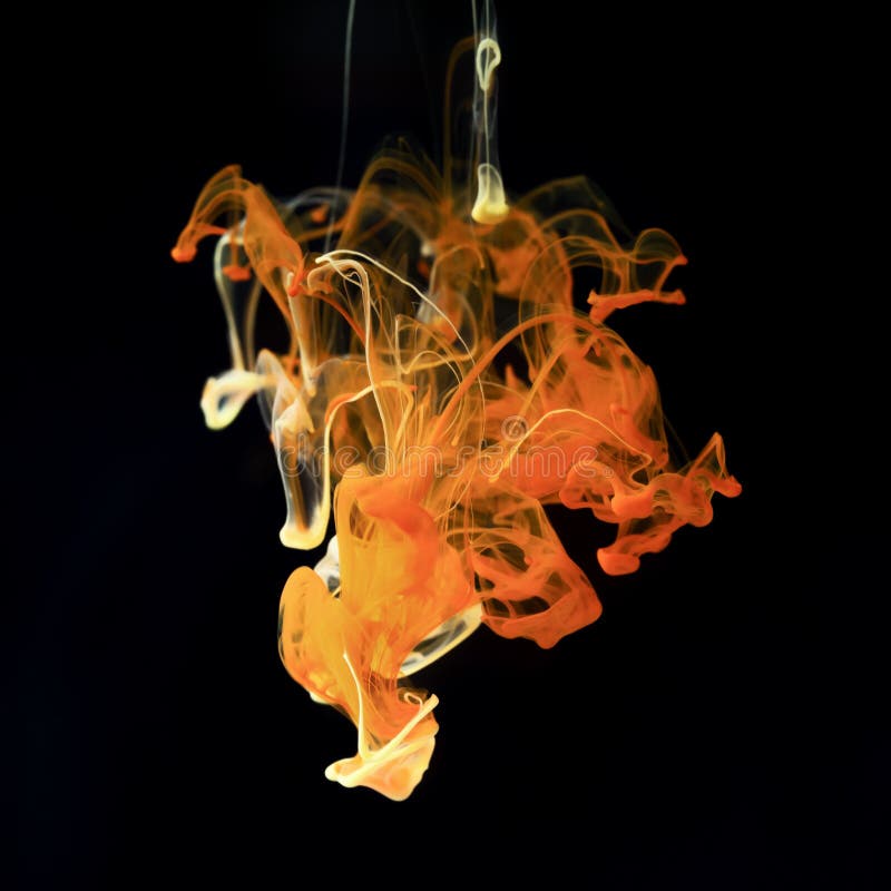 Yellow ink in water stock image. Image of water, yellow - 62844673