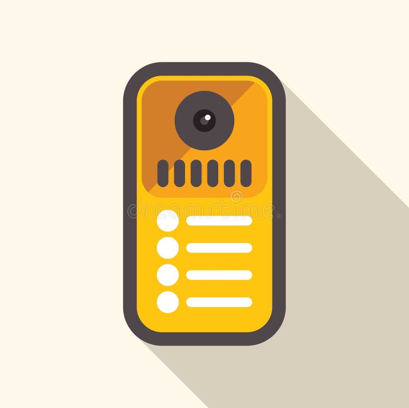 Yellow Intercom System for Apartment Building Security Stock ...