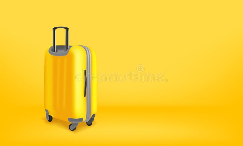 Yellow Interior with Yellow Bag. Banner Stock Vector - Illustration of ...