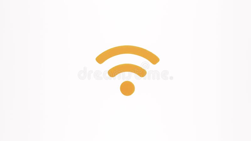 Yellow Internet Access Logo on a White Background Stock Video - Video ...