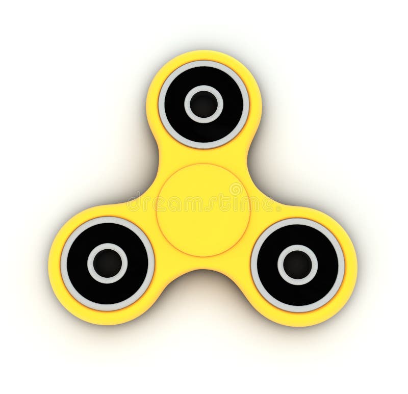 Yellow isolated spinner stock illustration. Illustration of isolated ...