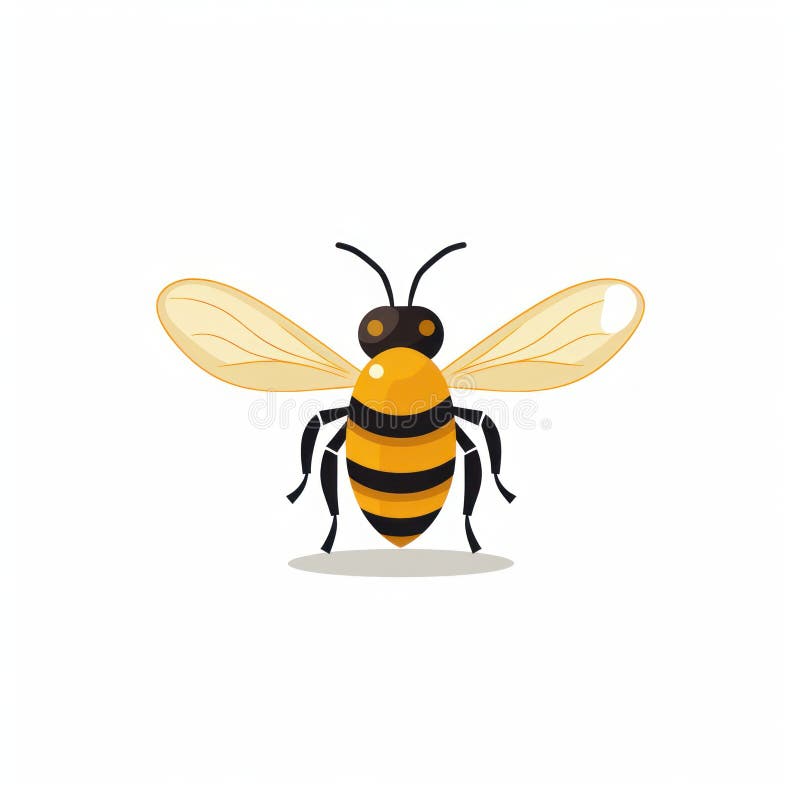Yellow Jacket Bee Isolated on White Background AI Generated Stock ...