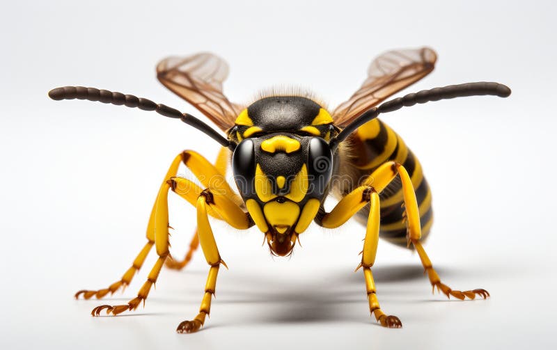 Yellow Jacket Insect Isolated on a Transparent Background. Stock ...