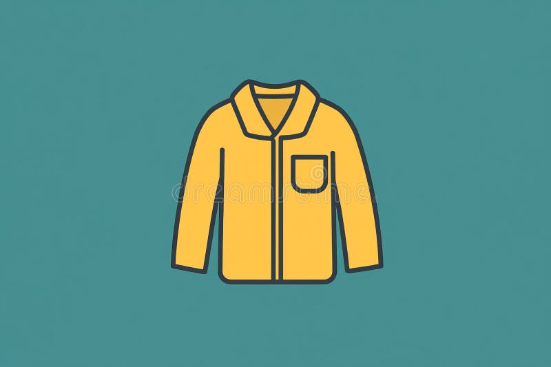 A Yellow Jacket with a Pocket on the Front Stock Illustration ...