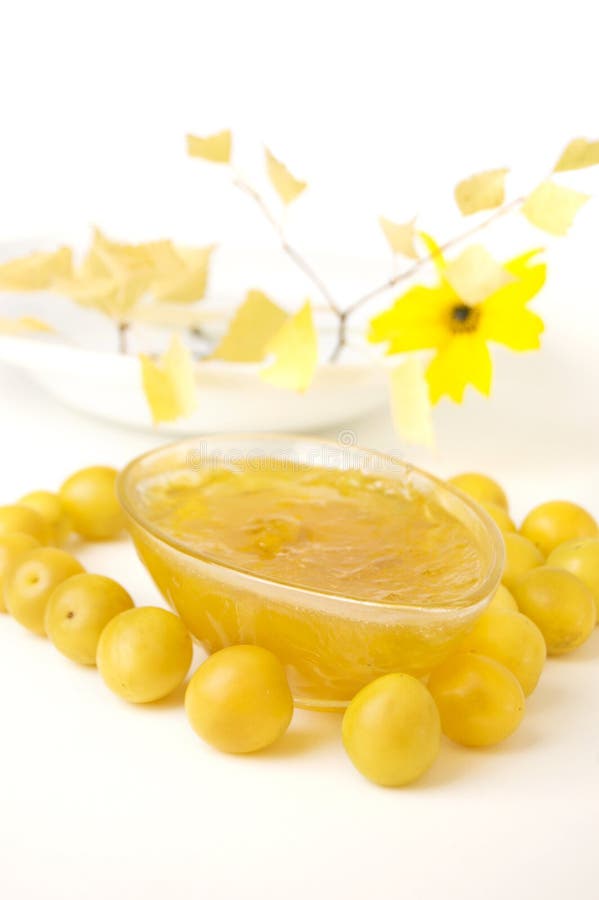 Yellow jam stock image. Image of fruits, flower, leaves - 10978849