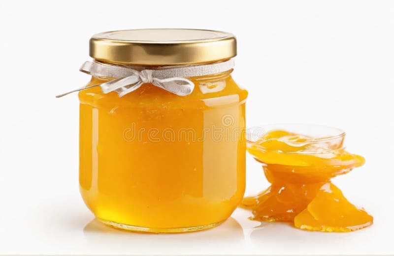 Yellow Jam, Tester, Cut Out on White Background Stock Illustration ...
