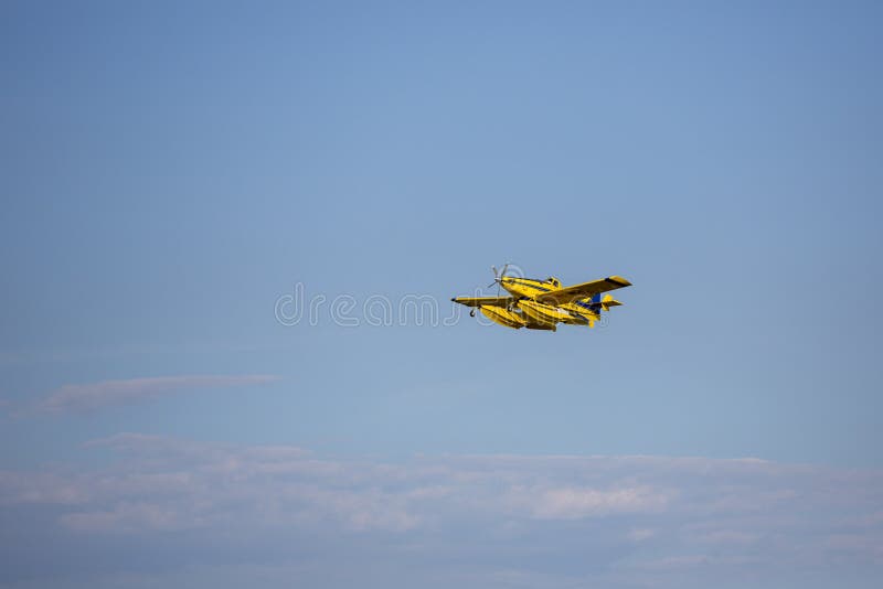 Yellow jet in a flight editorial image. Image of aviation - 260152535
