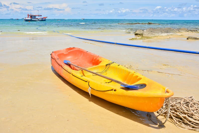 Yellow kayak stock image. Image of nature, beach, natural - 30928385