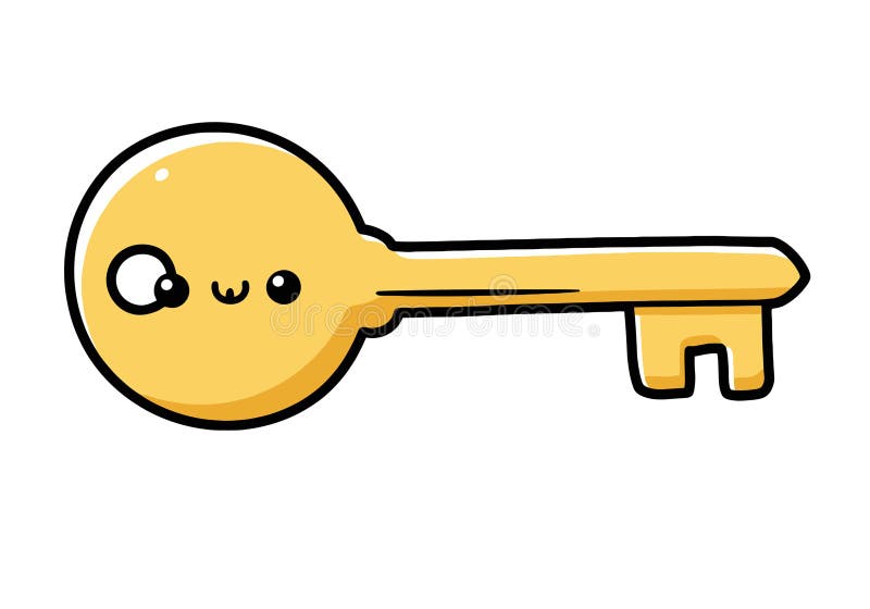 Cute key clipart. stock illustration. Illustration of icon - 361873049