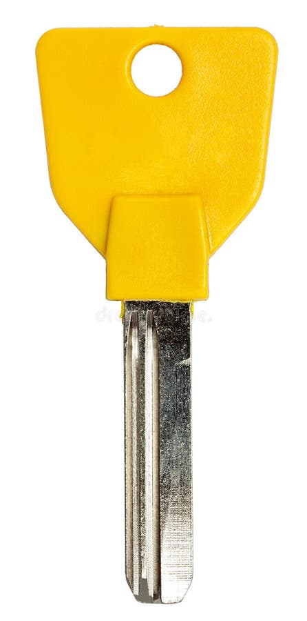 Isolated Yellow Key stock photo. Image of metallic, white - 29955156
