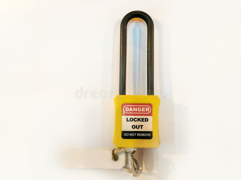 Yellow Key Lock and Tag for Process Cut Off Electrical,the Toggle T ...