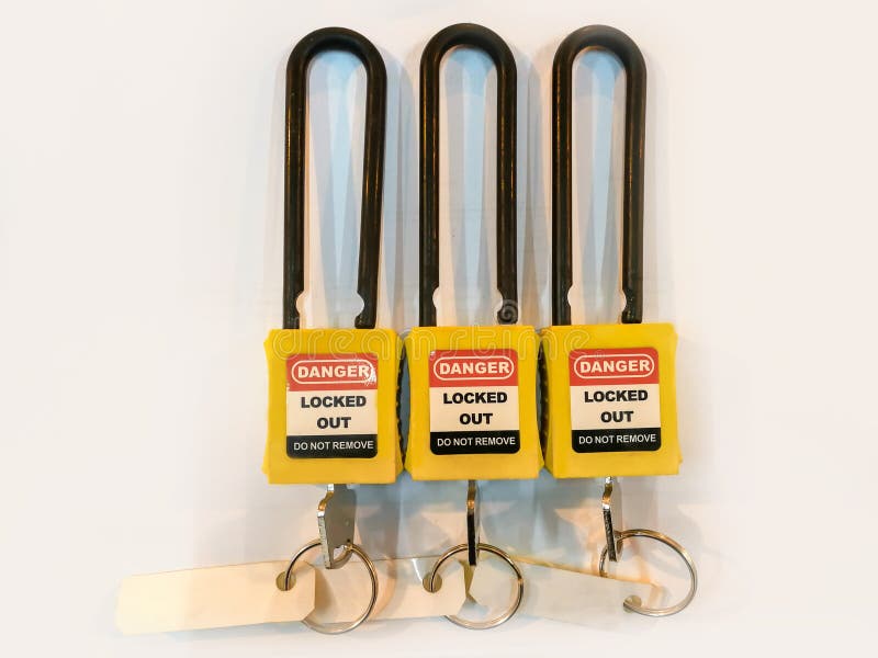 Yellow Key Lock and Tag for Process Cut Off Electrical,the Toggle T ...