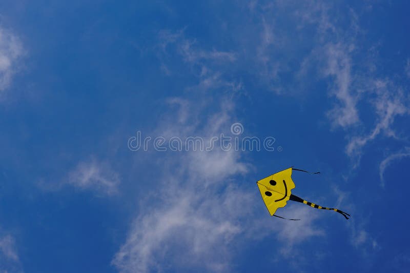 Yellow kite stock image. Image of kite, cloud, yellow - 38670787