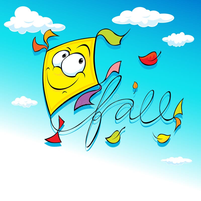 Cartoon Kite Smiling Face stock vector. Illustration of comical - 26876717