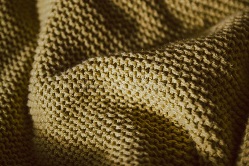 Yellow Knitted Fabric Texture Stock Photo - Image of rough, fashionable ...