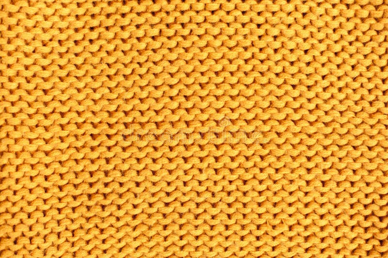 Yellow Knitted Texture. Wool Yarn in Knitting Background Stock Image ...