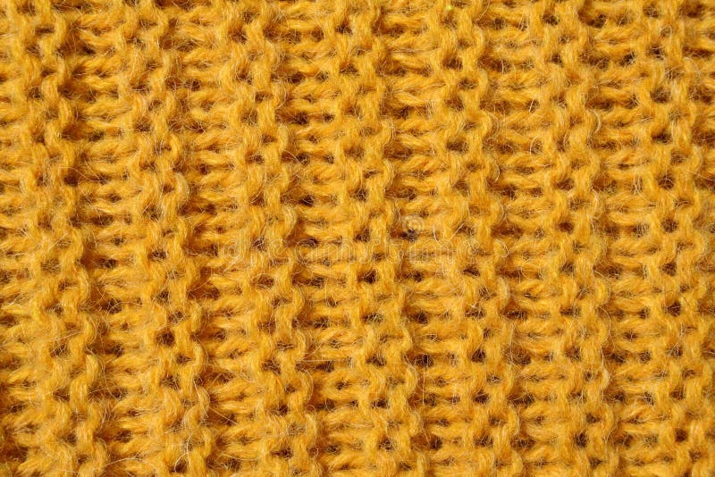 Yellow Knitted Wool Texture Stock Photo - Image of design, abstract ...