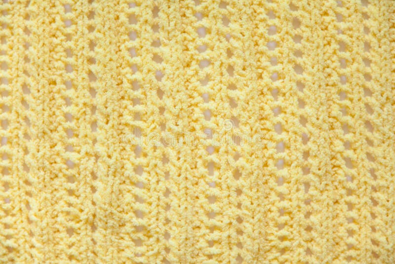 Yellow Knitted Fabric Texture Stock Photo - Image of knitter, decor ...