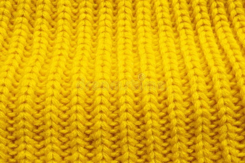 Yellow Knitting Wool Texture Background Stock Photo - Image of ...