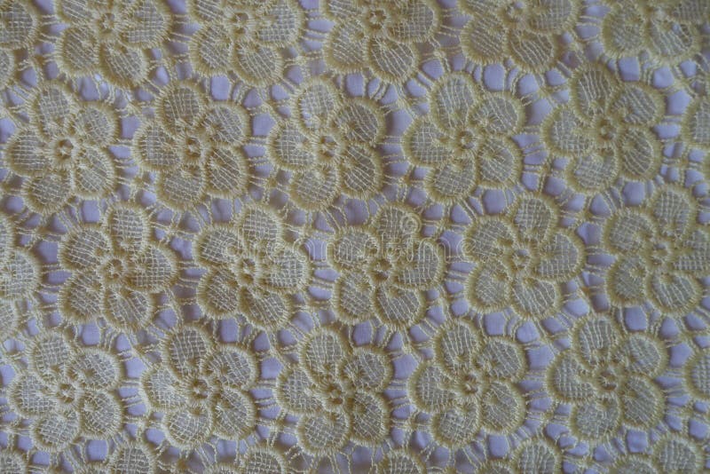 Yellow Lace with Floral Pattern Stock Image - Image of lace ...