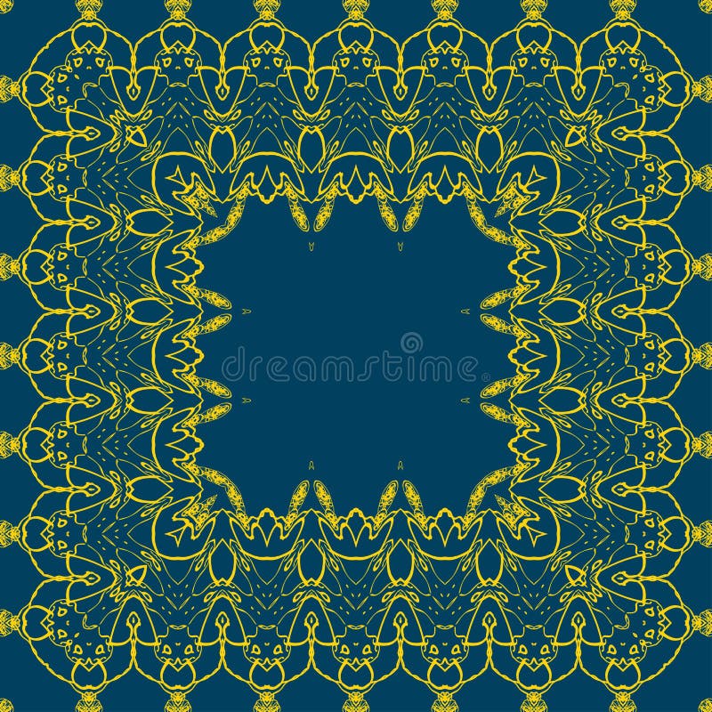 Yellow lace pattern stock illustration. Illustration of gorgeous ...