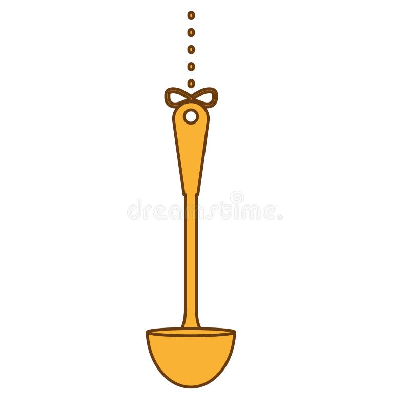 Yellow Ladle Icon Image Design Stock Illustration - Illustration of ...
