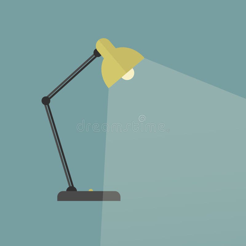 Yellow on lamp icon stock illustration. Illustration of blue - 71563782