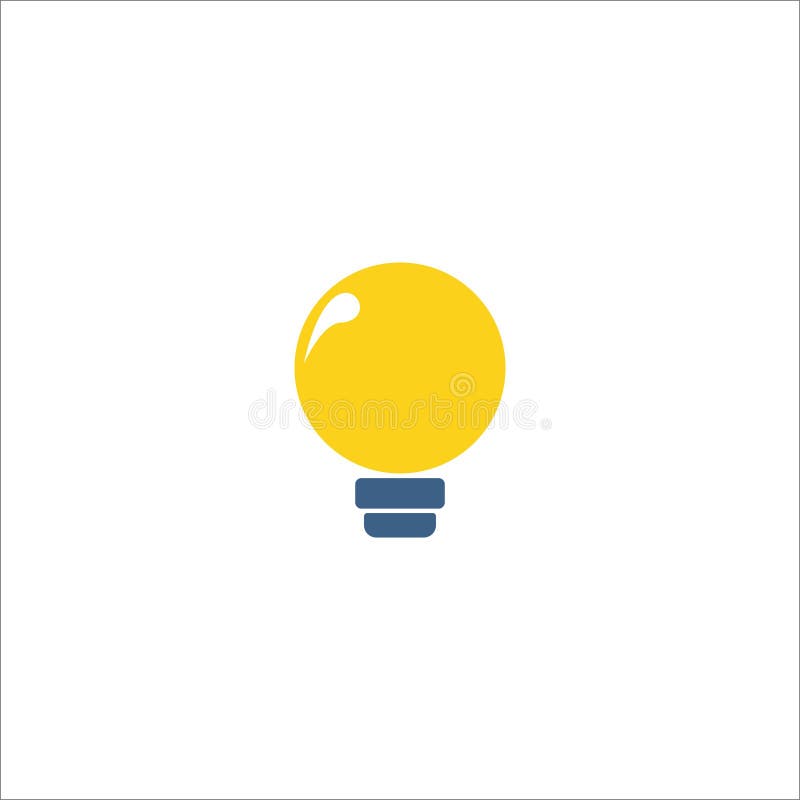 Yellow Lamp Logo Design Funny Stock Illustration - Illustration of ...