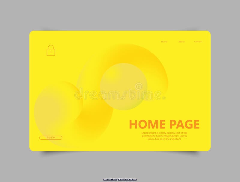 Yellow Landing Page Fluid Liquid, Web Banner Design Template. for Use ...