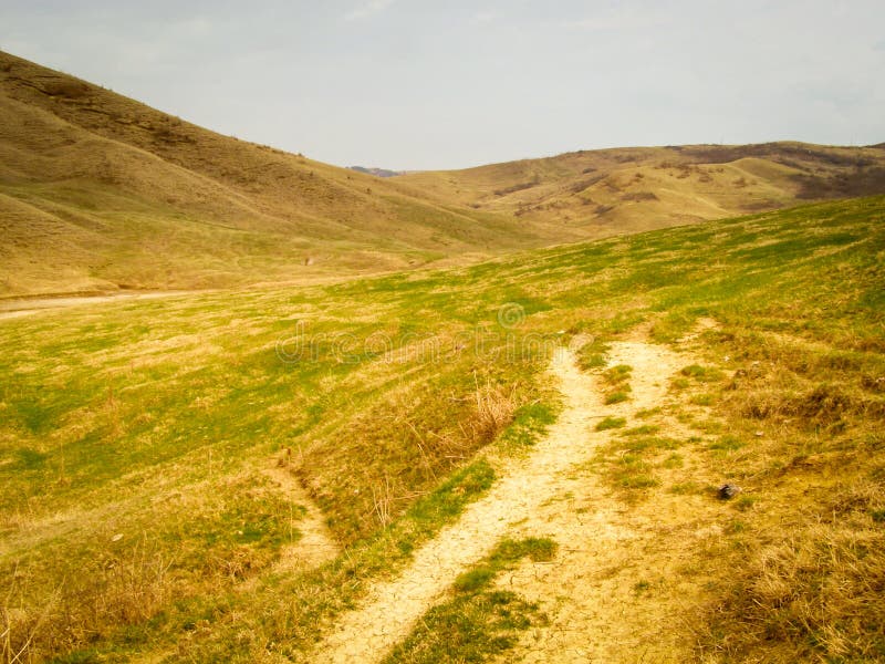 Yellow Landscape Lunar Strange Path Stock Photo - Image of care, alpine ...