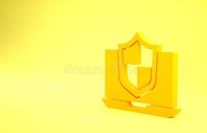 Yellow Laptop Icon Isolated Seamless Pattern on Red Background ...