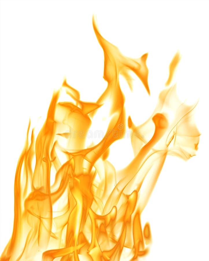 Yellow Large Fire Sparks Isolated on White Stock Photo - Image of ...