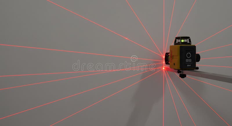 Precise Laser Leveling Tool Projecting Red Beams on Wall for ...