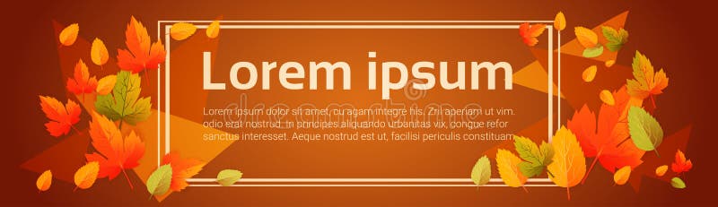 Yellow Leaf Autumn Fall Banner Abstract Background Stock Vector ...