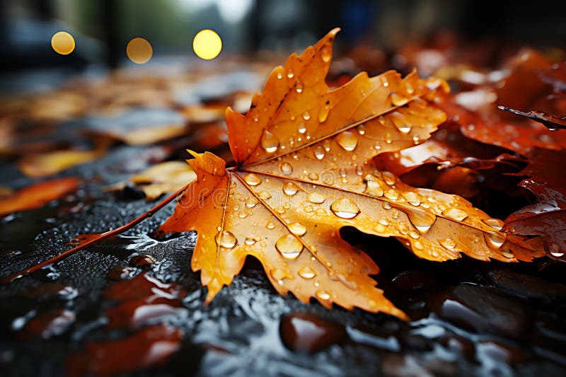 Rainy Day Fall Leaf Stock Illustrations – 343 Rainy Day Fall Leaf Stock ...